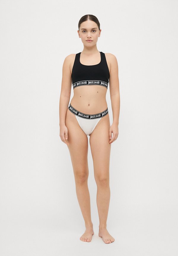 Björn Borg CORE LOGO THONG 2 PACK - String - black/white/noir - ZALANDO