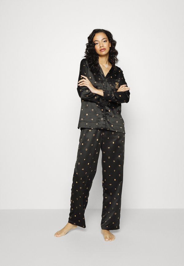 Anna Field AMANDA LONG PJ SET - Pyjama set - black - Zalando.co.uk